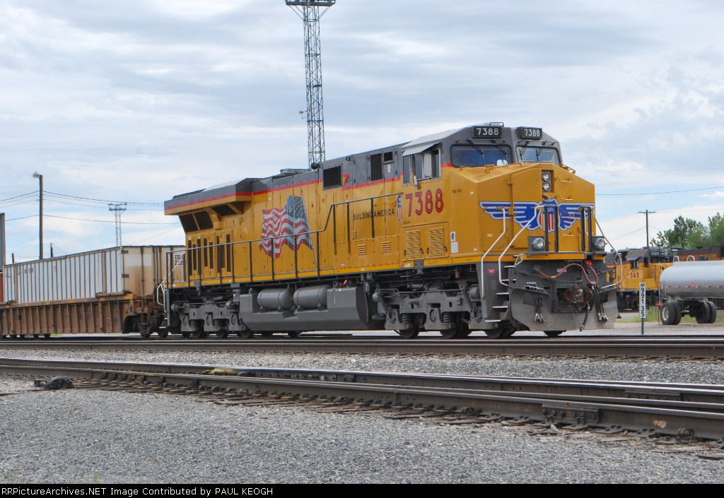 UP 7388 waits to roll east on Main 2 UP Ogden yd.